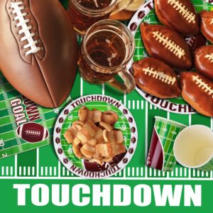 Gatherfun Football Theme Party Disposable Tablecloth Plastic Touchdown Table Cover for Birthday Party Football Party Games Decoration 54 X 108Inch 3 Pack