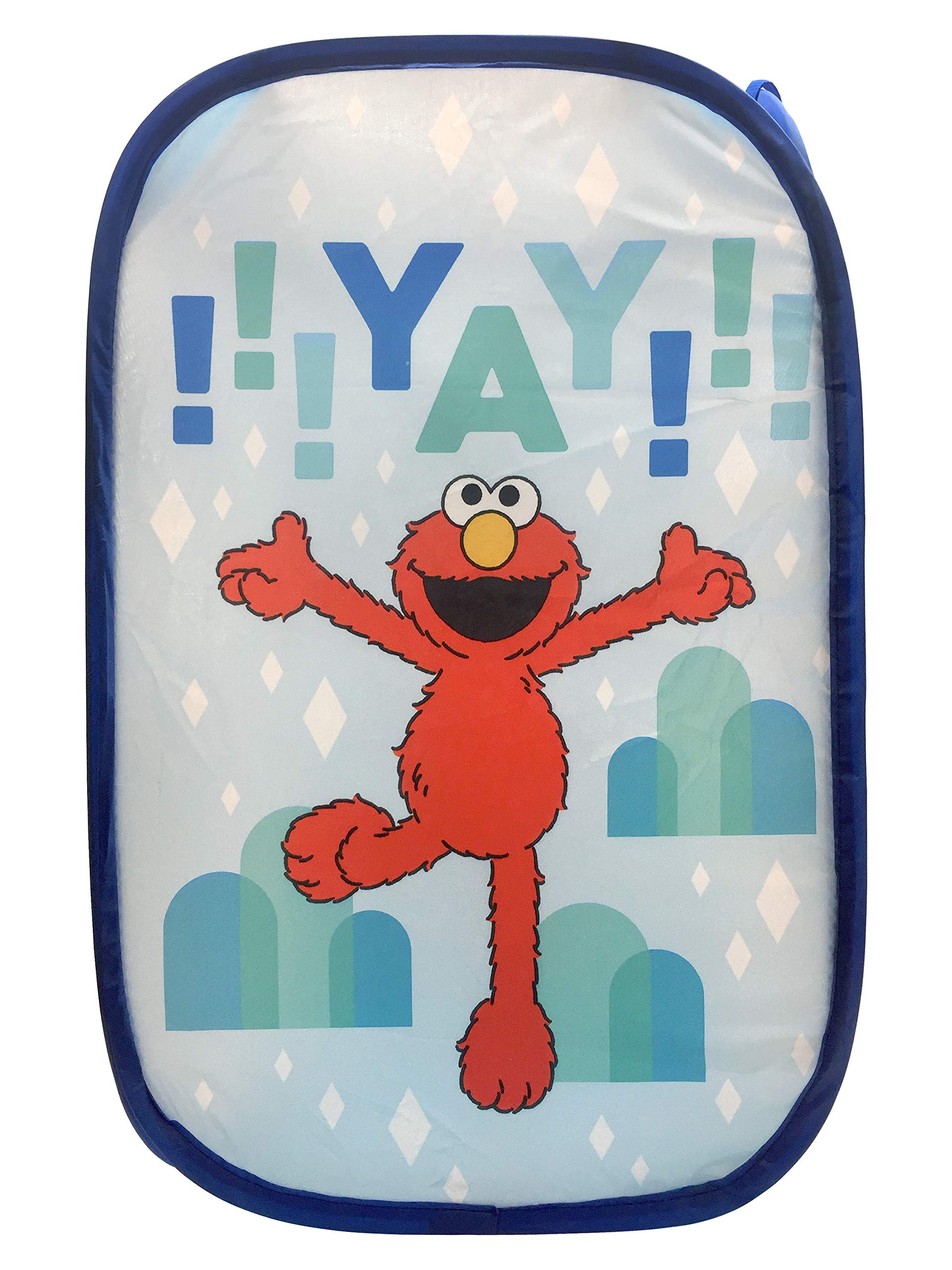 Sesame Street Elmo Yay Pop Up Hamper - Mesh Laundry Basket/Bag with Durable Handles, 22" x 14" (Official Sesame Street Product)