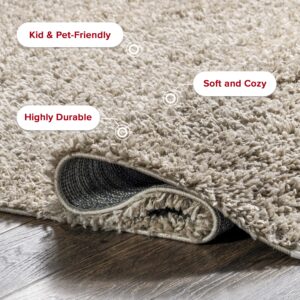 nuLOOM Neva Modern Tasseled Shag Area Rug, 4x6, Beige