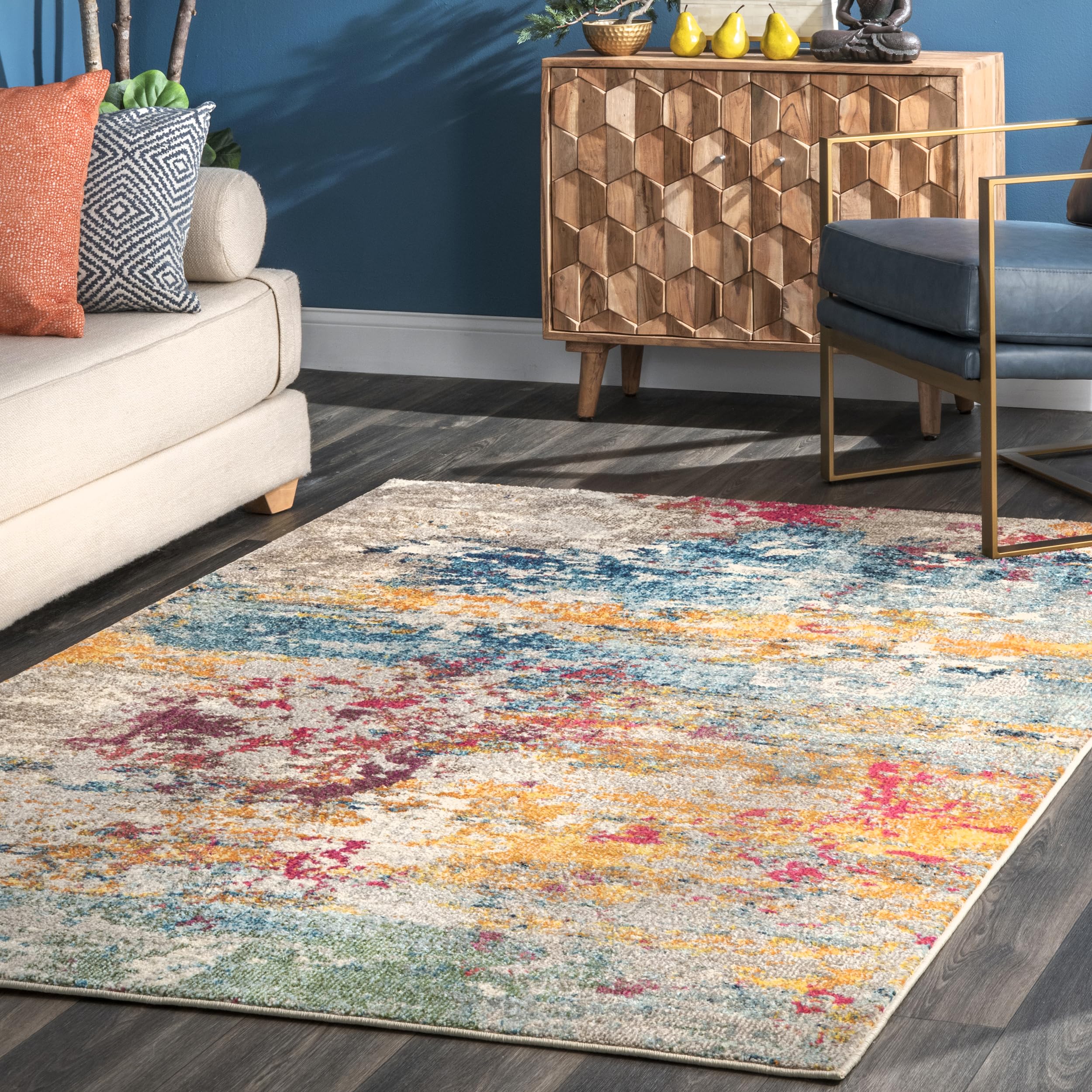 nuLOOM Monet Modern Abstract Area Rug, 5x8, Multi