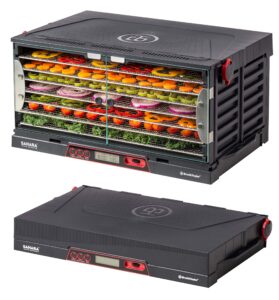 brod & taylor sahara folding food dehydrator (non-stick polypropylene shelves)