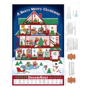 qt quilt fabrics sew n go viii merry beary advent calendar royal