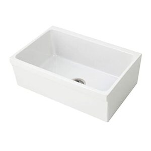 Whitehaus Collection WHQ5530-M-CEMENT Glencove Kitchen, Fireclay, Front Apron Sink, Matte Cement