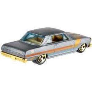 2019 Hot Wheels 51st Anniversary Satin & Chrome Series '63 Chevy II 1/64 Scale Diecast Model Car