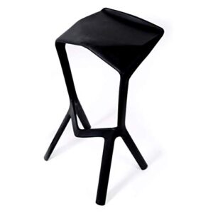 VKF Renzel USA Corp. Miura Bar Stool, Black Polypropylene Designer bar stools, Designed by Konstantin Grcic