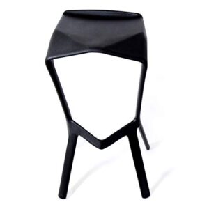 vkf renzel usa corp. miura bar stool, black polypropylene designer bar stools, designed by konstantin grcic