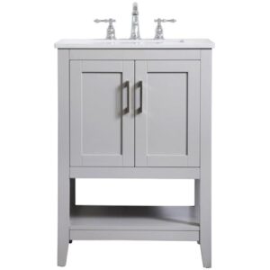 Elegant Kitchen and Bath 24 inch Single Bathroom Vanity Cabinet - Grey