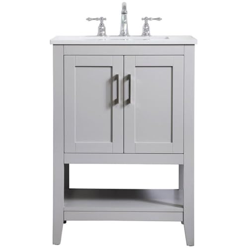 Elegant Kitchen and Bath 24 inch Single Bathroom Vanity Cabinet - Grey