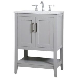 Elegant Kitchen and Bath 24 inch Single Bathroom Vanity Cabinet - Grey