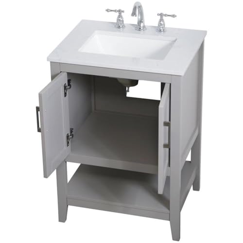 Elegant Kitchen and Bath 24 inch Single Bathroom Vanity Cabinet - Grey