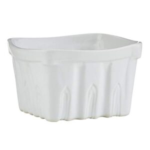 47th & main porcelain berry basket, small, white