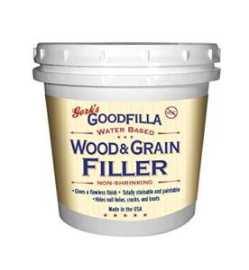 water-based wood & grain filler (trowel ready) - white oak - 1 quart by goodfilla | replace every filler & putty | repairs, finishes & patches | paintable, stainable, sandable & quick drying