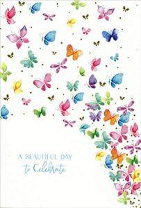 pictura beautiful day butterflies happy buddha feminine birthday card for her/woman