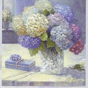 Pictura Hydrangeas and Present Signature Gallery Feminine Birthday Card for Her/Woman