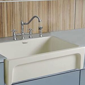 Whitehaus Collection WHQ5530-M-CEMENT Glencove Kitchen, Fireclay, Front Apron Sink, Matte Cement