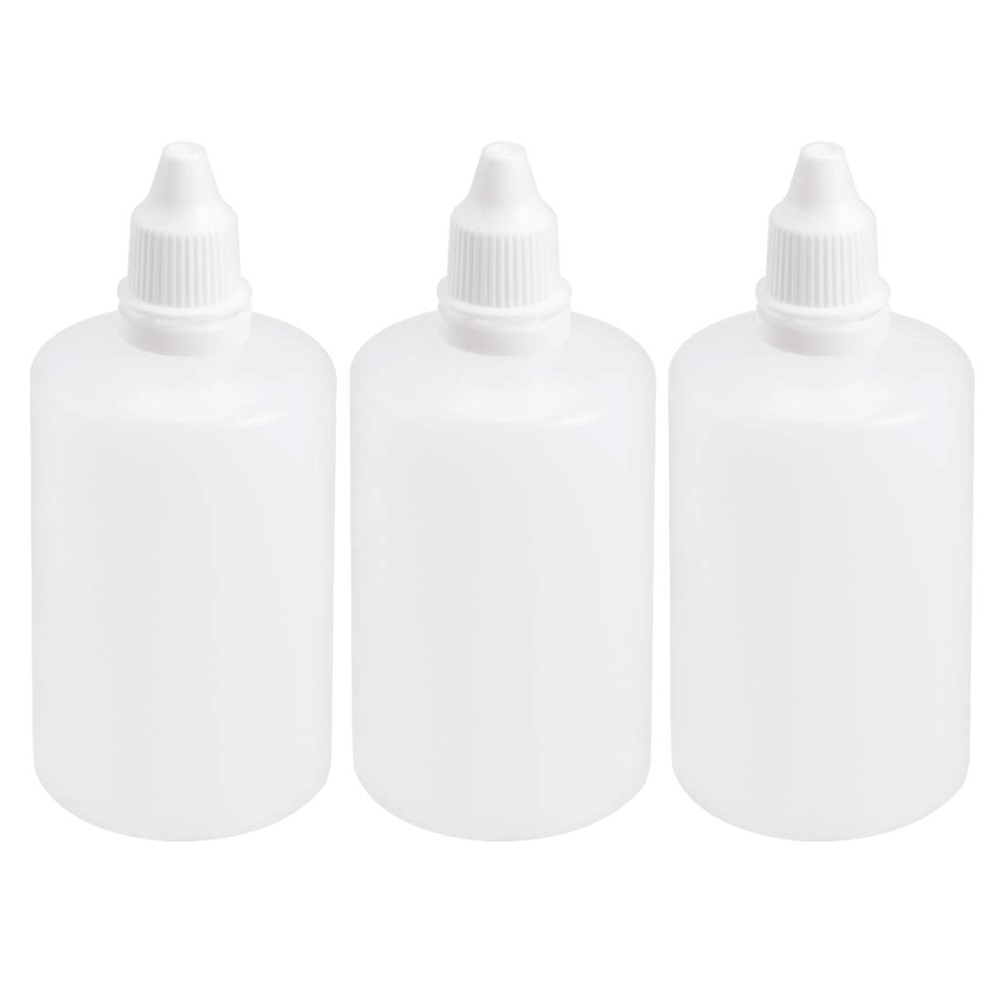 uxcell Plastic Dropper Bottle, 100ml/3.4oz Small Mouth Drop Bottles Empty Squeezable Liquid Dropper Bottle 3pcs