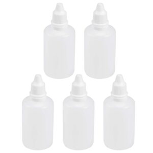 uxcell plastic dropper bottle, 50ml/1.7oz small mouth drop bottles empty squeezable liquid dropper bottle 5pcs