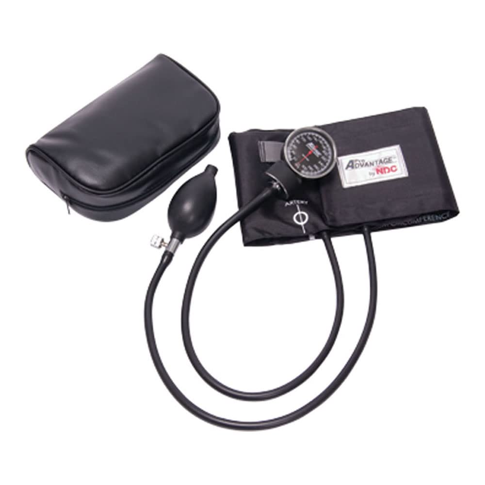 Pro Advantage NDC P548340 Premium Pocket Aneroid Sphygmomanometer, Adult, Black, Latex Free