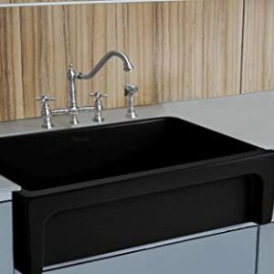 Whitehaus Collection WHQ5530-M-CEMENT Glencove Kitchen, Fireclay, Front Apron Sink, Matte Cement