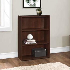 Monarch Specialties I BOOKCASE-36 H/Cherry with 3 Shelves Bookcase, Red