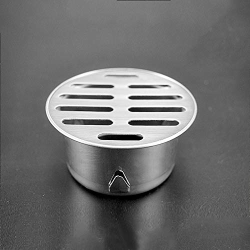 Stainless Steel Drain Roof Dome Drainer Drain Roof Dome Drainer Anti-Clogging with Removable Cover for Kitchen, Washroom, Garage and Basement(75 Flat)