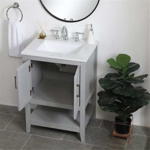 Elegant Kitchen and Bath 24 inch Single Bathroom Vanity Cabinet - Grey