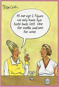 pictura taste buds vodka wine eric decetis funny/humorous feminine birthday card for her/woman