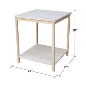 International Concepts Table For Connecting Desks, Unfinished