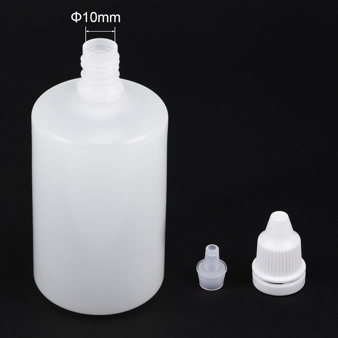 uxcell Plastic Dropper Bottle, 100ml/3.4oz Small Mouth Drop Bottles Empty Squeezable Liquid Dropper Bottle 3pcs