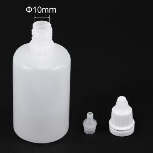 uxcell Plastic Dropper Bottle, 50ml/1.7oz Small Mouth Drop Bottles Empty Squeezable Liquid Dropper Bottle 5pcs