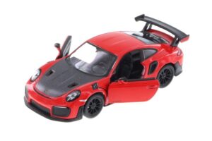 kinsmart porsche 911 gt2 rs hard top, red 5408d - 1/36 scale diecast model toy car for unisex children