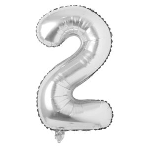 40 inch letter balloons silver alphabet number balloon foil mylar party wedding bachelorette birthday bridal shower graduation anniversary celebration decoration can fly with helium (40 inch silver 2)