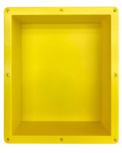 uni-green shower niche ready for tile 16" ×14" × 4" bathroom recessed shower niche rectangle leak proof shower shelf organizer for shampoo & toiletry storage yellow