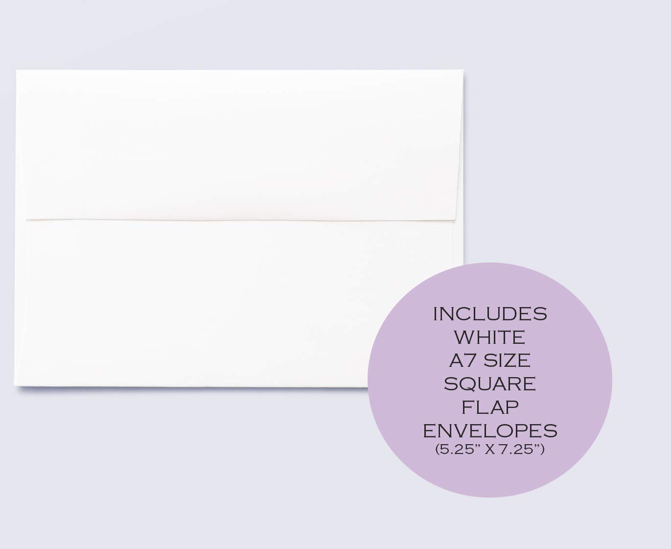 Moonrise Papery Set of 25 Purple Bridal Shower Invitations with Envelopes — Fill-in Style Invites with Envelopes