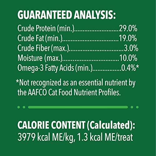 FELINE GREENIES SMARTBITES Skin & Fur Health Crunchy and Soft Natural Cat Treats, Salmon Flavor, 4.6 oz. Pack