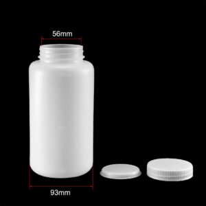 uxcell Plastic Lab Chemical Reagent Bottle 1000ml/34oz Wide Mouth Sample Sealing Liquid Storage Container 10pcs