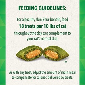 FELINE GREENIES SMARTBITES Skin & Fur Health Crunchy and Soft Natural Cat Treats, Salmon Flavor, 4.6 oz. Pack