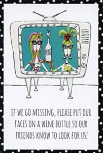 pictura faces on a wine bottle dolly mamas funny/humorous feminine birthday card for her/woman