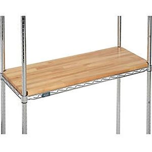 48"w x 24"d x 1"thick hardwood deck overlay for wire shelving