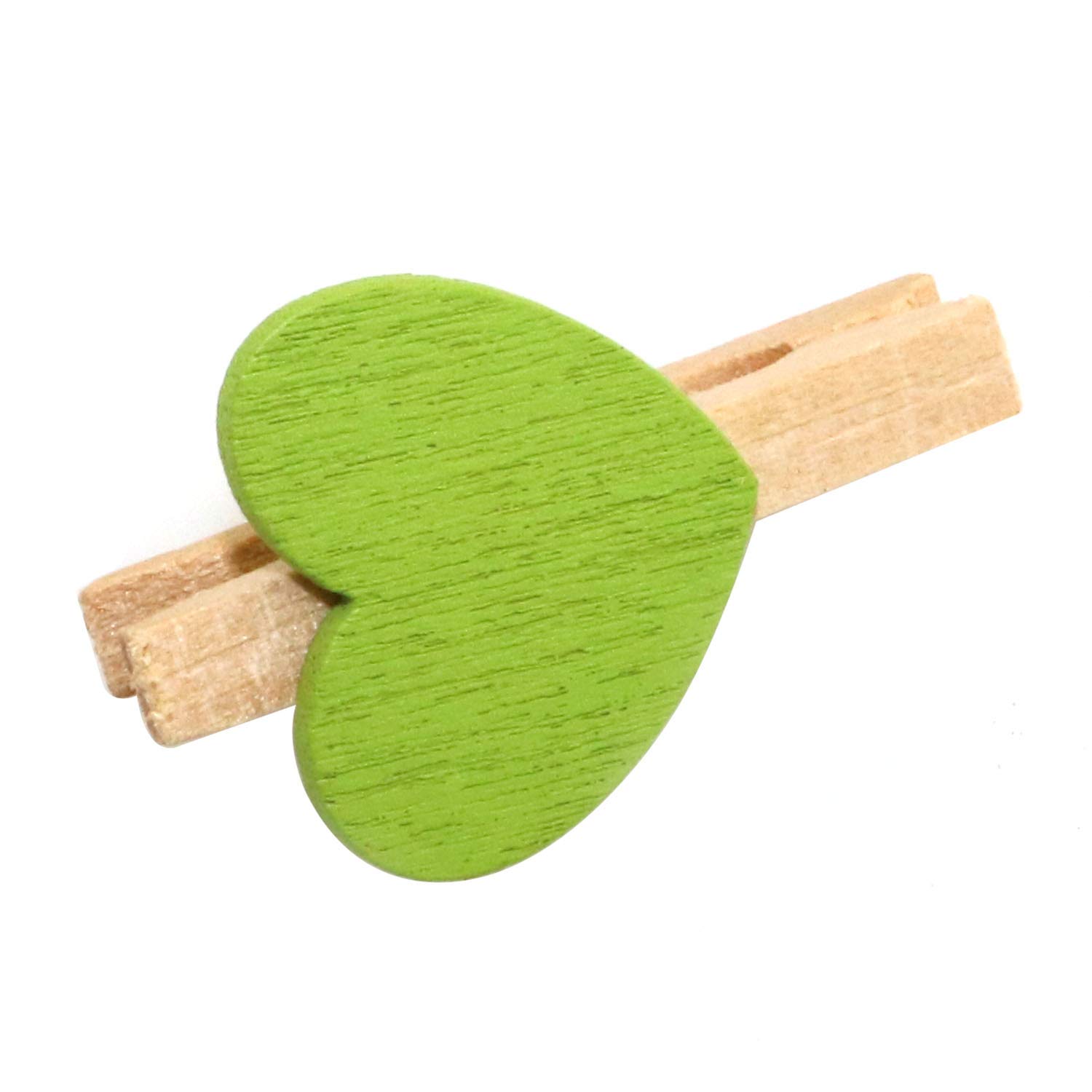 RuiLing Photo Craft Decoration Clips Set - 50pcs Colorful Mini Heart Love Wooden Clothespin + 10pcs Thumbtack + 1 Roll Hemp Rope