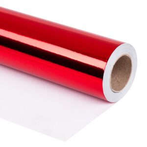 ruspepa red metallic wrapping paper - 81.5 sq ft - solid color paper perfect for wedding,birthday,christmas,baby show - 30 inches x 32.8 feet