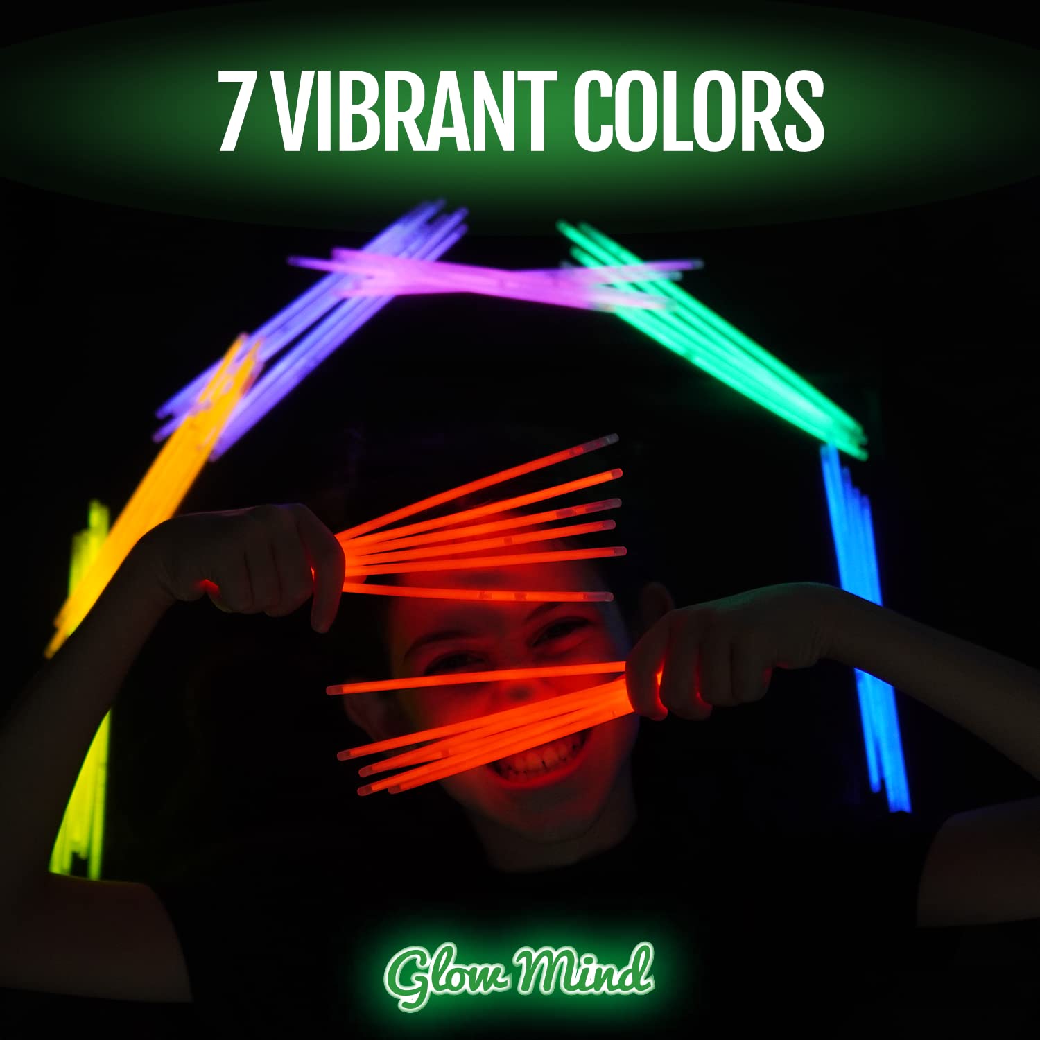 400 Ultra Bright Glow Sticks Bulk - Halloween Glow in the Dark Party Supplies Pack - 8" Glowsticks Easter Party Favors with Bracelets and Necklaces