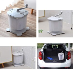 LPGY Portable Eco Mini Washing Machine | Hand Cranked Manual Clothes Non-Electric Washing Machine and Spin Dryer,Easy to Use, Suitable for RVs, Camping