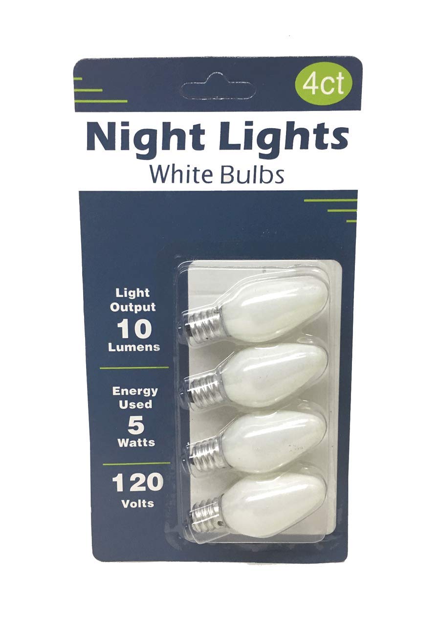 UI PRO TOOLS Night Light Bulb White Pack of 4 (10 Lumens, 5 watts, 120 Volts)