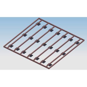 PNP153544 Myard Deck Foundation Block for Wood Composite Floor Frame Pier Shed Base Footing Post Beam Support (Qty 4, Black)