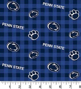 sykel enterprises penn state university cotton fabric buffalo plaid design-newest pattern-sold by the yard-sykel