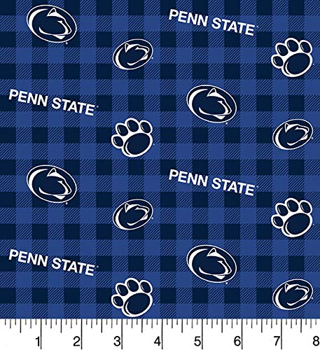 SYKEL ENTERPRISES Penn State University Cotton Fabric Buffalo Plaid Design-Newest Pattern-Sold by The Yard-SYKEL