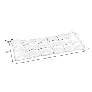 South Pine Porch Outdoor 51x18-inch Bench Cushion, 1 Count (Pack of 1), Roma Stripe