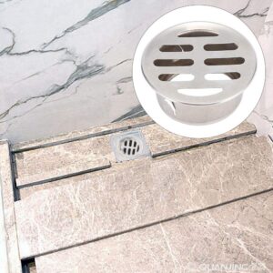 Stainless Steel Dome Drainer, Anti Clogging Drain Roof with Removable Cover for Kitchen, Washroom, Garage and Basement(50 Flat)