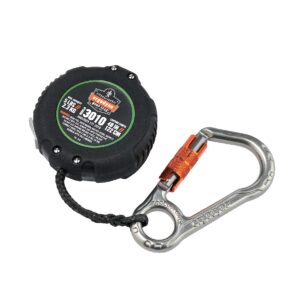 ergodyne squids 3010 retractable tool lanyard with belt loop clip,black